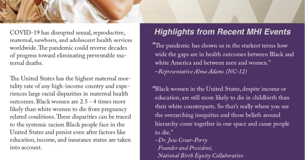 Maternal Health Policy Brief: The American Rescue Plan and the 2021 ...